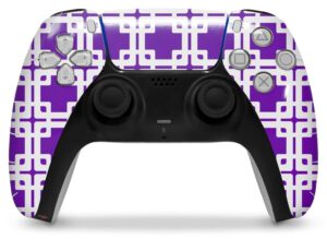 wraptorskinz skin wrap compatible with sony ps5 dualsense controller boxed purple (controller not included)