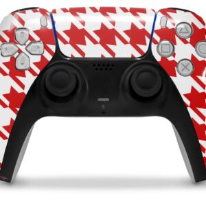 WraptorSkinz Skin Wrap compatible with Sony PS5 DualSense Controller Houndstooth Red (CONTROLLER NOT INCLUDED)