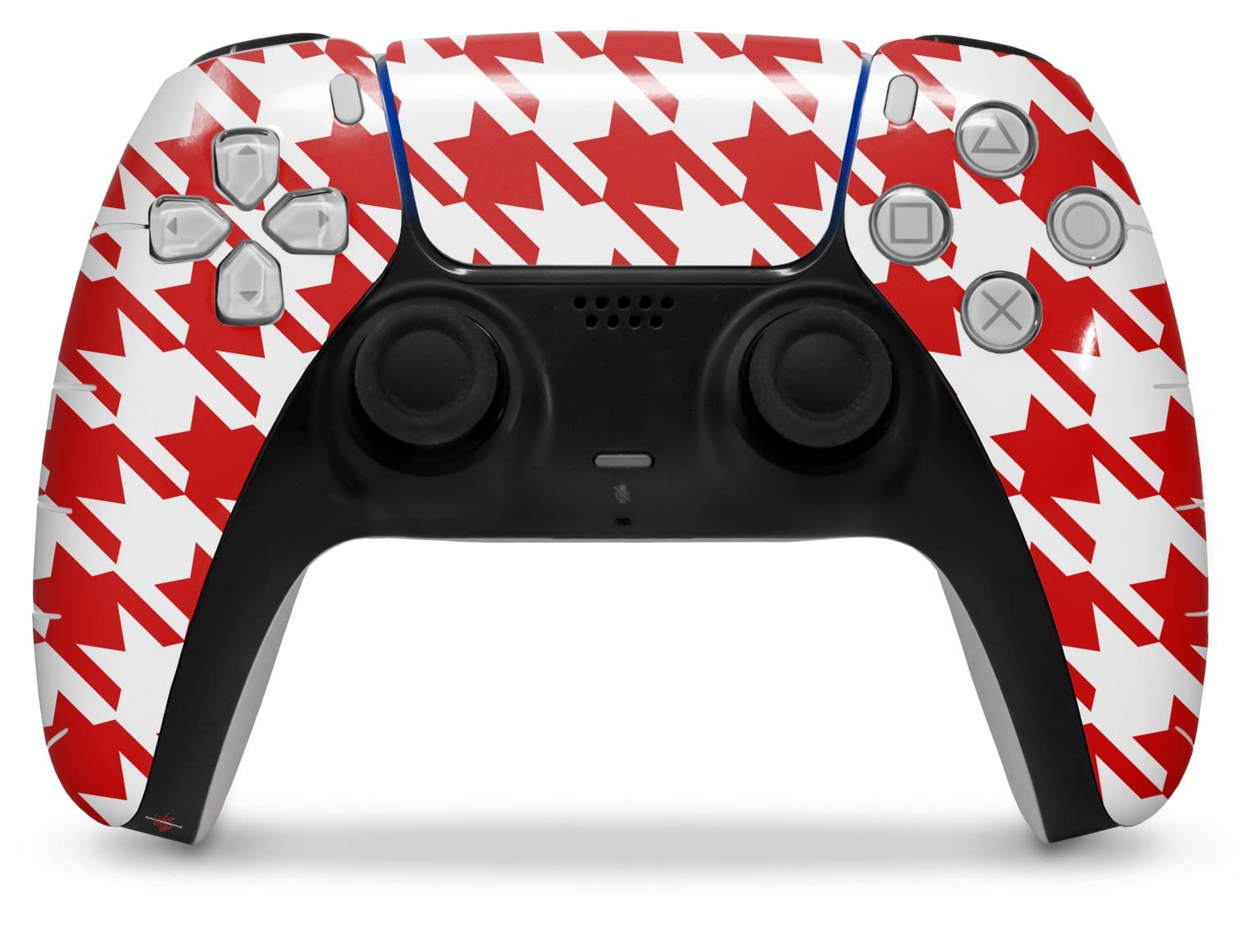 WraptorSkinz Skin Wrap compatible with Sony PS5 DualSense Controller Houndstooth Red (CONTROLLER NOT INCLUDED)