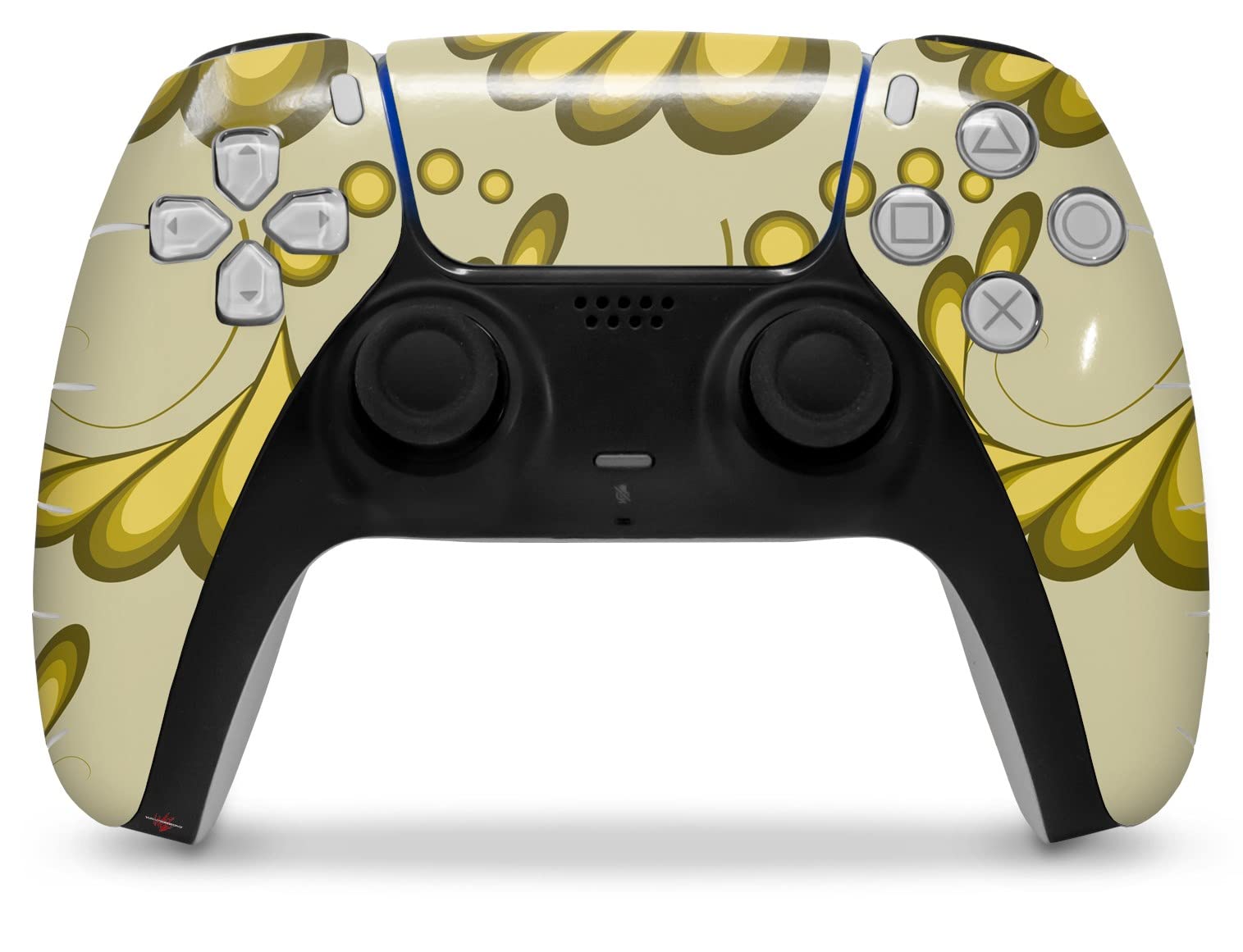 WraptorSkinz Skin Wrap compatible with Sony PS5 DualSense Controller Petals Yellow (CONTROLLER NOT INCLUDED)