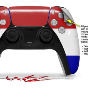 WraptorSkinz Skin Wrap compatible with Sony PS5 DualSense Controller Red White and Blue (CONTROLLER NOT INCLUDED)