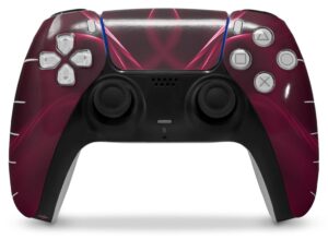 wraptorskinz skin wrap compatible with sony ps5 dualsense controller abstract 01 pink (controller not included)