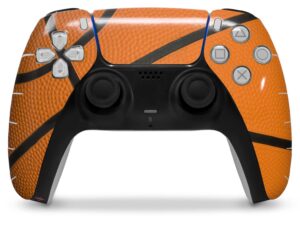 wraptorskinz skin wrap compatible with sony ps5 dualsense controller basketball (controller not included)