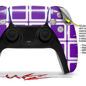 WraptorSkinz Skin Wrap compatible with Sony PS5 DualSense Controller Squared Purple (CONTROLLER NOT INCLUDED)