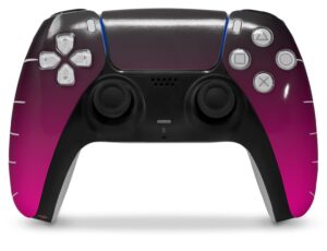 wraptorskinz skin wrap compatible with sony ps5 dualsense controller smooth fades hot pink black (controller not included)