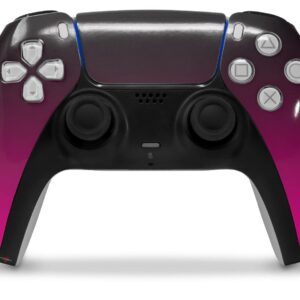 WraptorSkinz Skin Wrap compatible with Sony PS5 DualSense Controller Smooth Fades Hot Pink Black (CONTROLLER NOT INCLUDED)