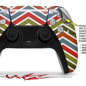 WraptorSkinz Skin Wrap compatible with Sony PS5 DualSense Controller Zig Zag Colors 01 (CONTROLLER NOT INCLUDED)