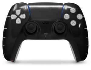 wraptorskinz skin wrap compatible with sony ps5 dualsense controller solids collection color black (controller not included)