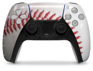 wraptorskinz skin wrap compatible with sony ps5 dualsense controller baseball (controller not included)