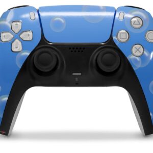 WraptorSkinz Skin Wrap compatible with Sony PS5 DualSense Controller Bubbles Blue (CONTROLLER NOT INCLUDED)