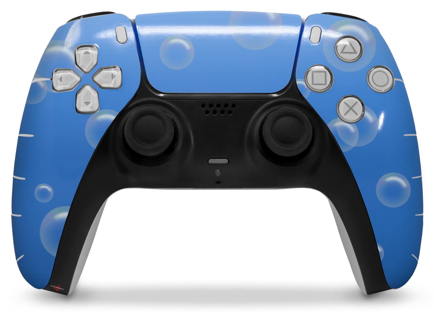 WraptorSkinz Skin Wrap compatible with Sony PS5 DualSense Controller Bubbles Blue (CONTROLLER NOT INCLUDED)