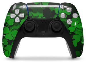 wraptorskinz skin wrap compatible with sony ps5 dualsense controller st patricks clover confetti (controller not included)