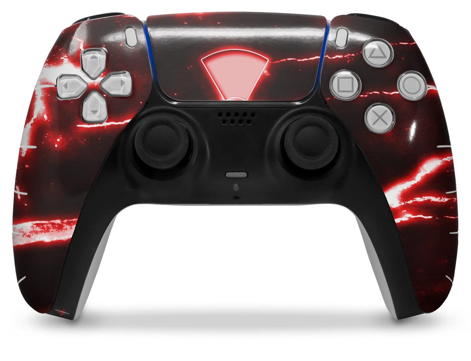 WraptorSkinz Skin Wrap compatible with Sony PS5 DualSense Controller Radioactive Red (CONTROLLER NOT INCLUDED)