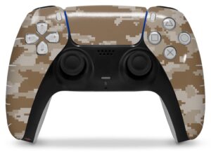 wraptorskinz skin wrap compatible with sony ps5 dualsense controller wraptorcamo digital camo desert (controller not included)