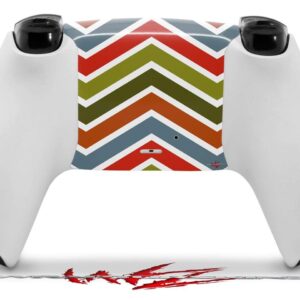 WraptorSkinz Skin Wrap compatible with Sony PS5 DualSense Controller Zig Zag Colors 01 (CONTROLLER NOT INCLUDED)