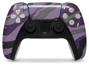 wraptorskinz skin wrap compatible with sony ps5 dualsense controller camouflage purple (controller not included)