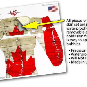 WraptorSkinz Skin Wrap compatible with Sony PS5 DualSense Controller Painted Faded and Cracked Canadian Canada Flag (CONTROLLER NOT INCLUDED)