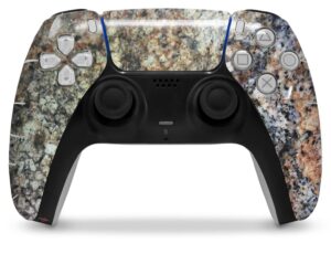 wraptorskinz skin wrap compatible with sony ps5 dualsense controller marble granite 05 speckled (controller not included)