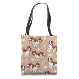 cute st bernard dog lover gift women girl tote bag