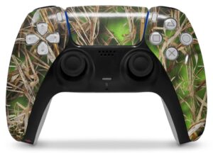 wraptorskinz skin wrap compatible with sony ps5 dualsense controller wraptorcamo grassy marsh camo neon green (controller not included)