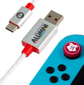 numskull official harry potter led usb type-c cable and thumb stick grips - 1.5m fast charging lead, nintendo switch controller mod (xbox series x/)