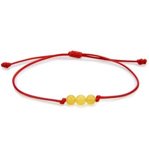 amber culture amber red string bracelet - certified handmade natural friendship and good luck charm bangle wrap in a gift box unisex adult