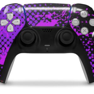 WraptorSkinz Skin Wrap compatible with Sony PS5 DualSense Controller Halftone Splatter Hot Pink Purple (CONTROLLER NOT INCLUDED)