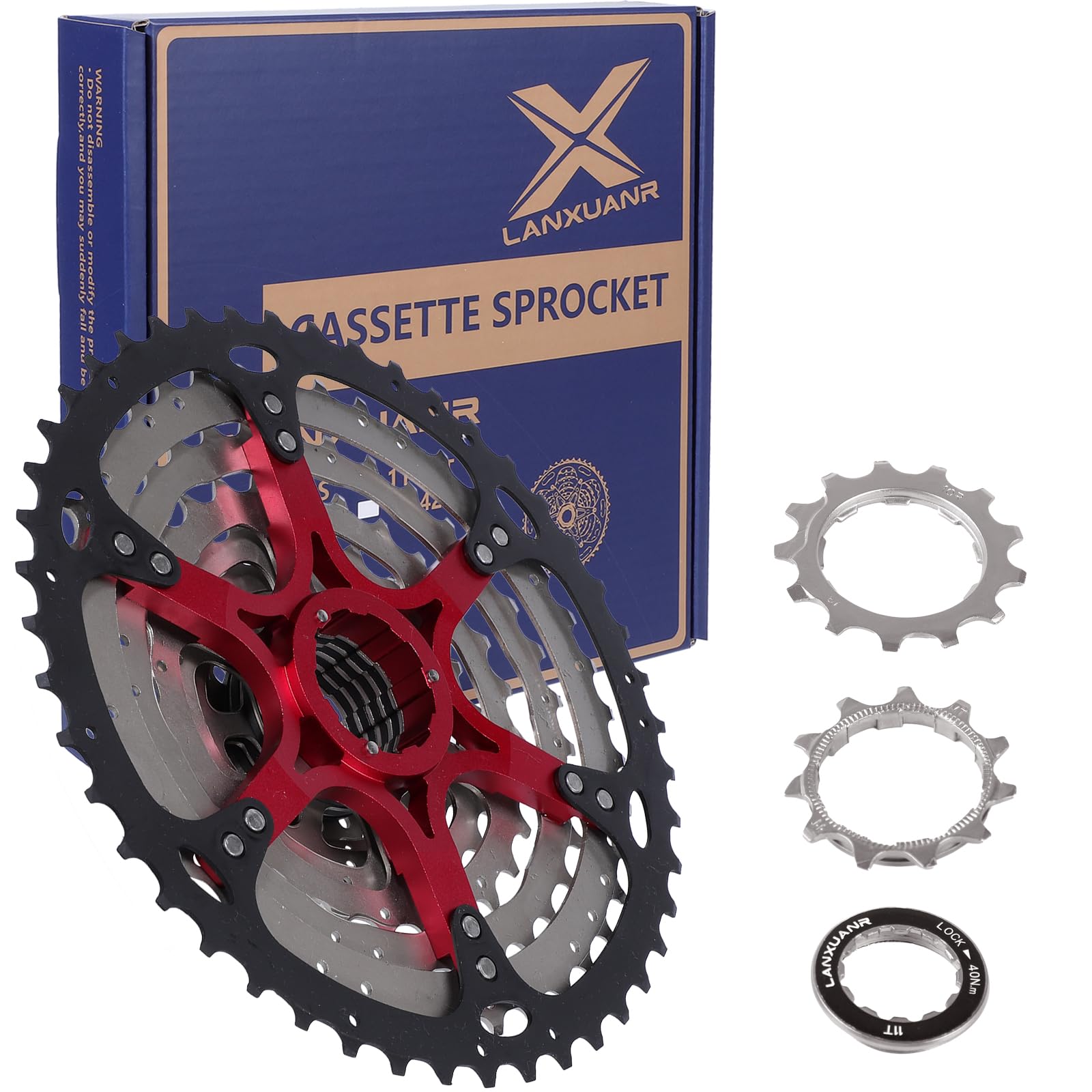 LANXUANR Bicycle 11 Speed Cassette Sprocket，Fit for Mountain Bike, Road Bicycle.Super Light