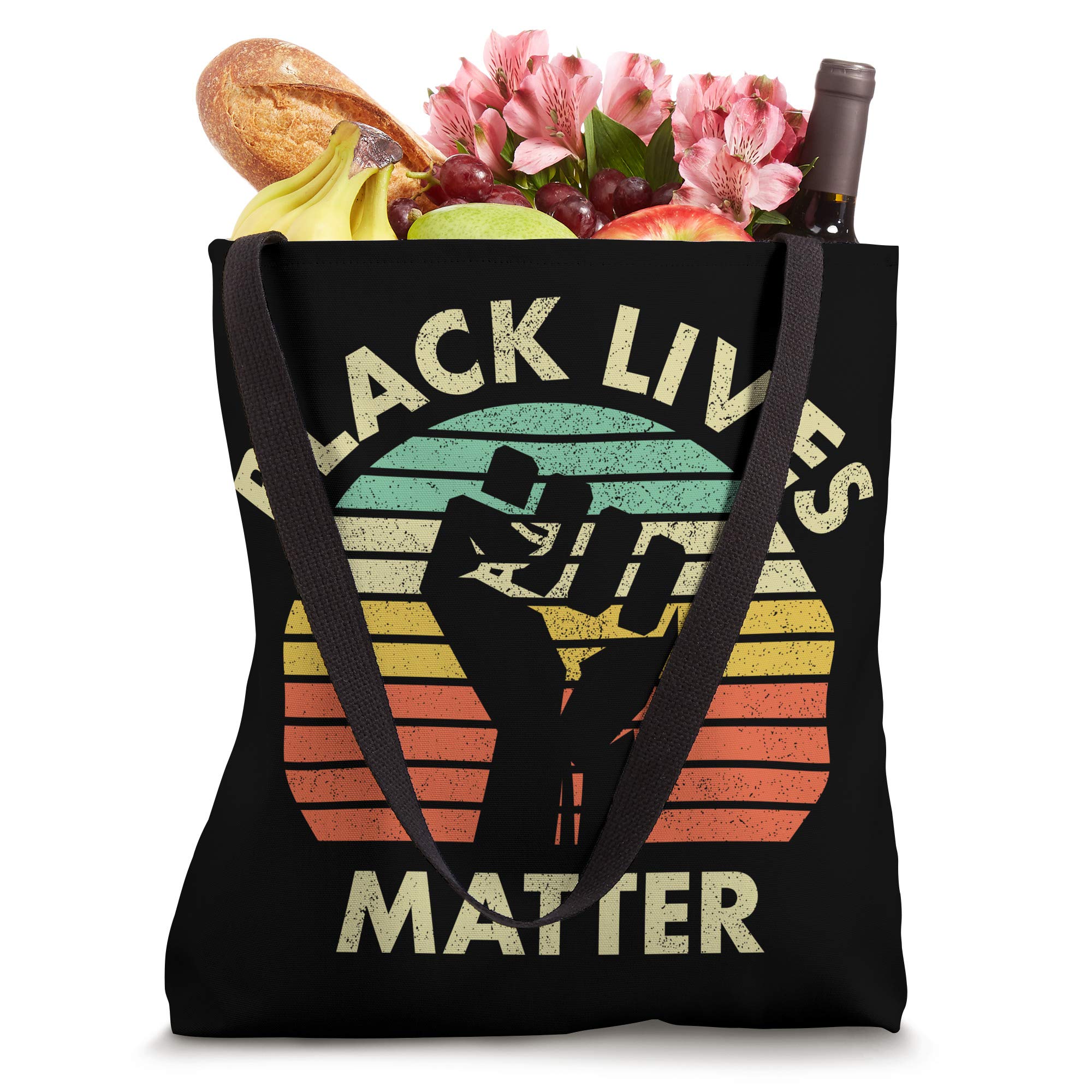 Black Lives Matter Retro Vintage Distressed Tote Bag