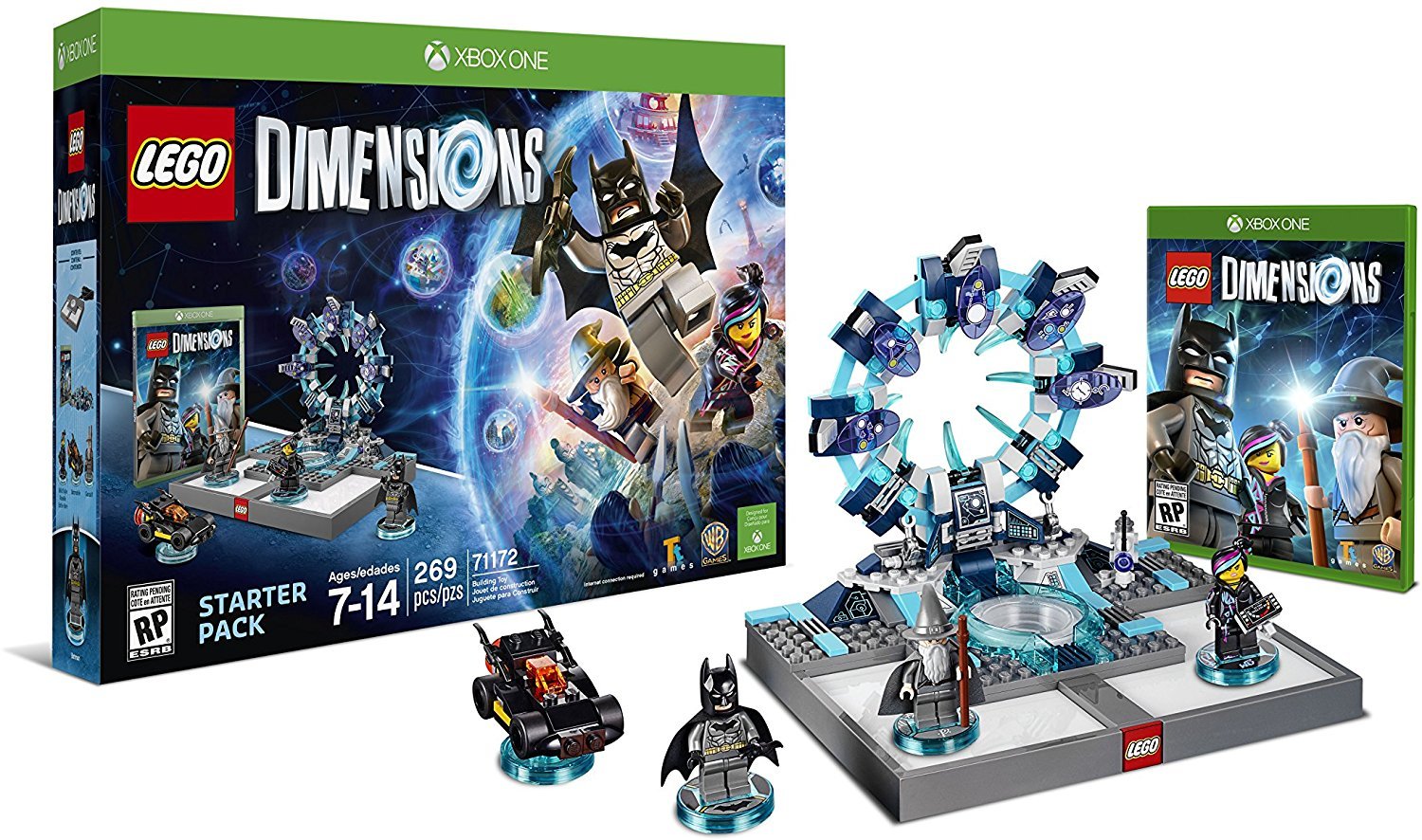 Lego Dimensions Starter Pack + The Legend of Chima Laval + Eris + Cragger Fun Packs + Portal 2 Level Pack for Xbox One