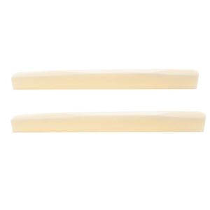 musiclily pro 73.66mm compensated acoustic guitar bone saddle for 6 string martin style, ivory (set of 2)