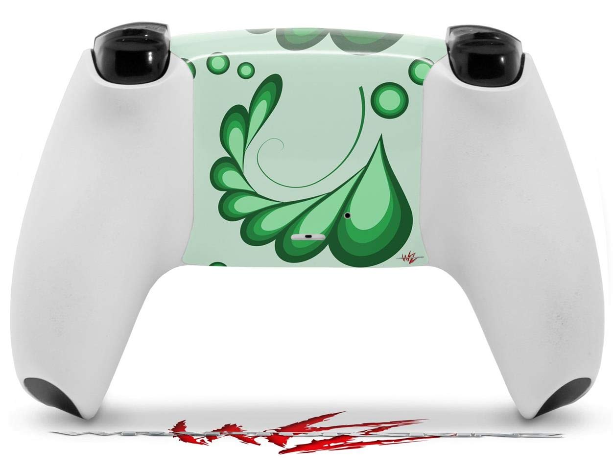 WraptorSkinz Skin Wrap compatible with Sony PS5 DualSense Controller Petals Green (CONTROLLER NOT INCLUDED)