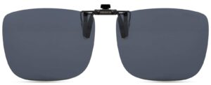 caxman polarized clip on sunglasses over prescription glasses for men women 100% uv protection flip up grey lens extra large oversized