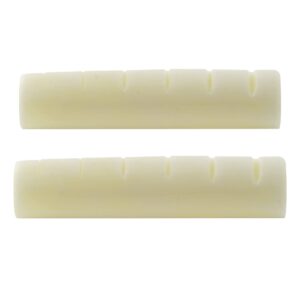 musiclily pro 43.99mm slotted guitar bone nut for 6 string epiphone les paul pre-2014 electric/acoustic guitar, ivory (set of 2)