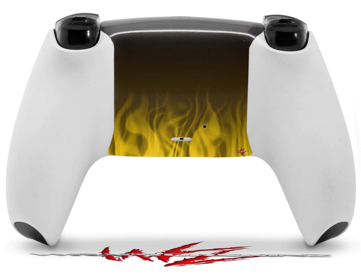 WraptorSkinz Skin Wrap compatible with Sony PS5 DualSense Controller Fire Yellow (CONTROLLER NOT INCLUDED)