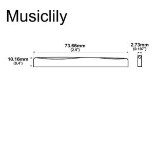 Musiclily Pro 73.66mm Compensated Acoustic Guitar Bone Saddle for 6 String Martin Style, Ivory (Set of 2)