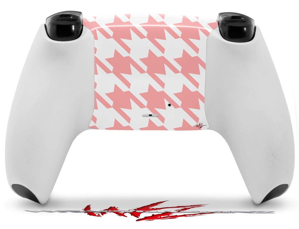 WraptorSkinz Skin Wrap compatible with Sony PS5 DualSense Controller Houndstooth Pink (CONTROLLER NOT INCLUDED)