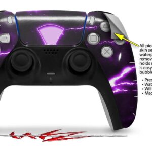 WraptorSkinz Skin Wrap compatible with Sony PS5 DualSense Controller Radioactive Purple (CONTROLLER NOT INCLUDED)