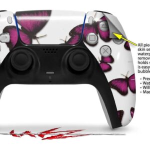 WraptorSkinz Skin Wrap compatible with Sony PS5 DualSense Controller Butterflies Purple (CONTROLLER NOT INCLUDED)