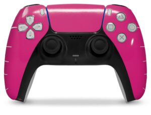 wraptorskinz skin wrap compatible with sony ps5 dualsense controller solids collection fushia (controller not included)