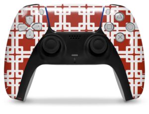 wraptorskinz skin wrap compatible with sony ps5 dualsense controller boxed red dark (controller not included)