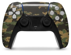 wraptorskinz skin wrap compatible with sony ps5 dualsense controller wraptorcamo digital camo timber (controller not included)