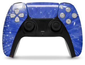 wraptorskinz skin wrap compatible with sony ps5 dualsense controller stardust blue (controller not included)