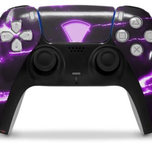 WraptorSkinz Skin Wrap compatible with Sony PS5 DualSense Controller Radioactive Purple (CONTROLLER NOT INCLUDED)