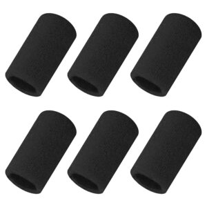 toptie 6 inch wrist sweatband, 6 pcs long wrist sweatbands, sports athletic wristbands-black