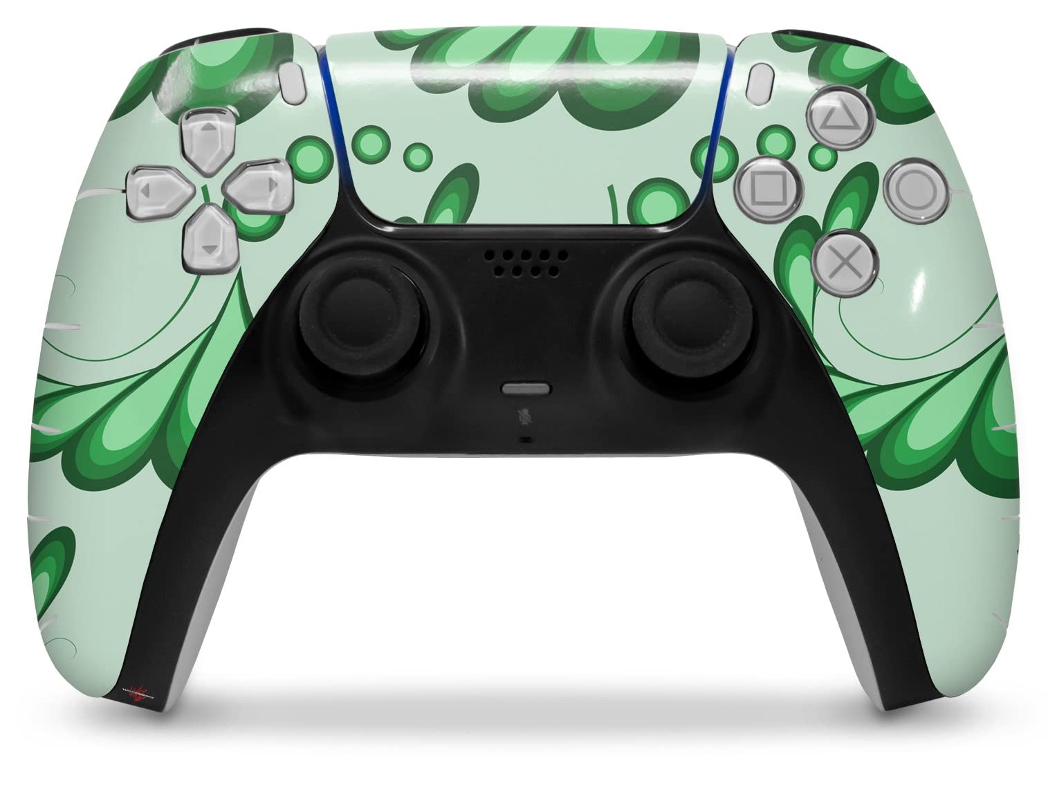 WraptorSkinz Skin Wrap compatible with Sony PS5 DualSense Controller Petals Green (CONTROLLER NOT INCLUDED)