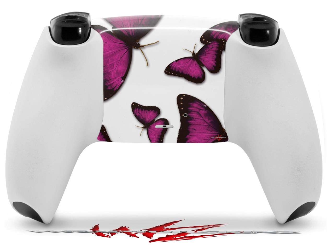 WraptorSkinz Skin Wrap compatible with Sony PS5 DualSense Controller Butterflies Purple (CONTROLLER NOT INCLUDED)