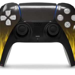 WraptorSkinz Skin Wrap compatible with Sony PS5 DualSense Controller Fire Yellow (CONTROLLER NOT INCLUDED)