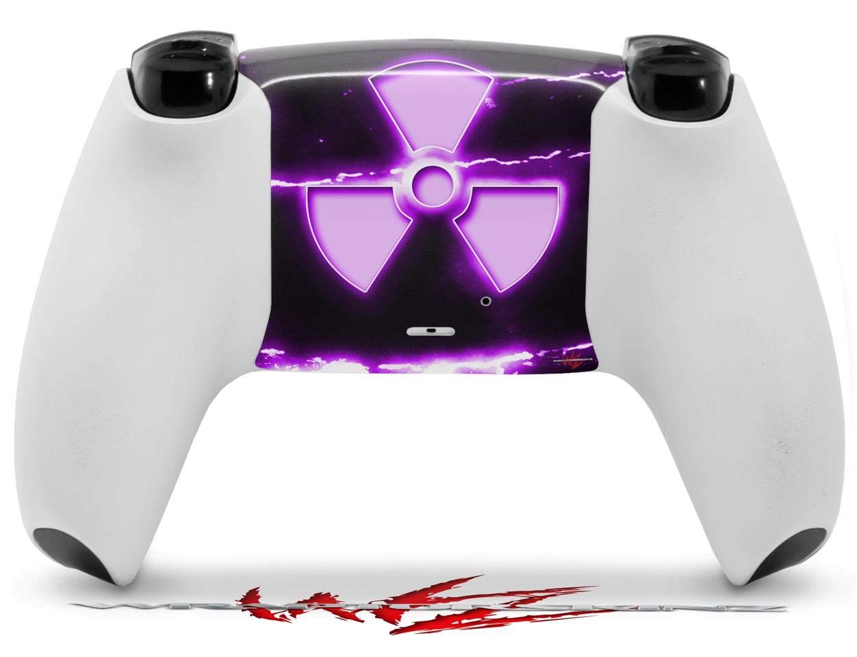 WraptorSkinz Skin Wrap compatible with Sony PS5 DualSense Controller Radioactive Purple (CONTROLLER NOT INCLUDED)