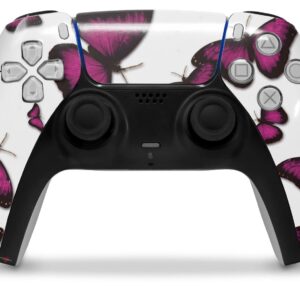 WraptorSkinz Skin Wrap compatible with Sony PS5 DualSense Controller Butterflies Purple (CONTROLLER NOT INCLUDED)